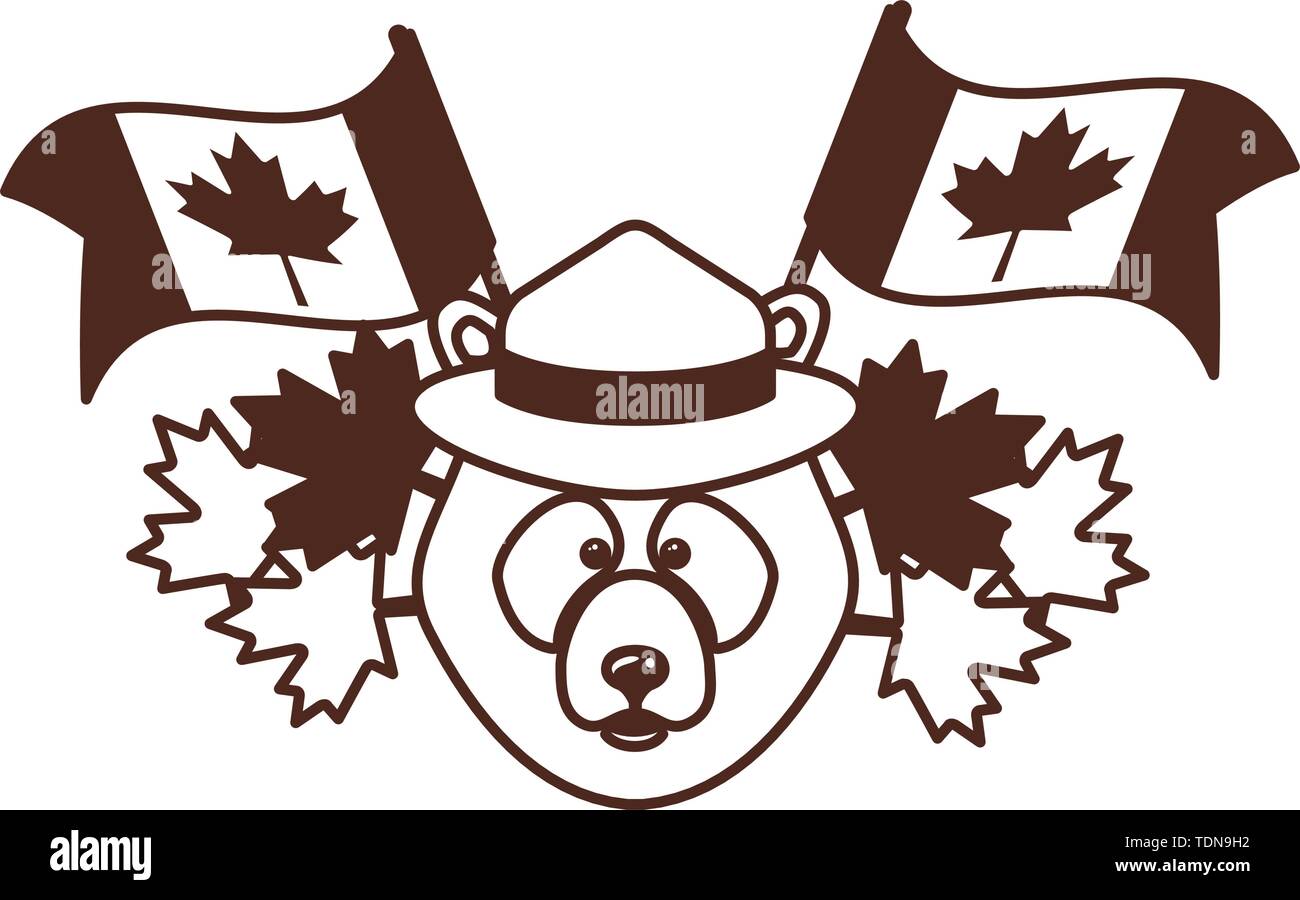 Bear forest animal of canada design Stock Vector Image & Art - Alamy