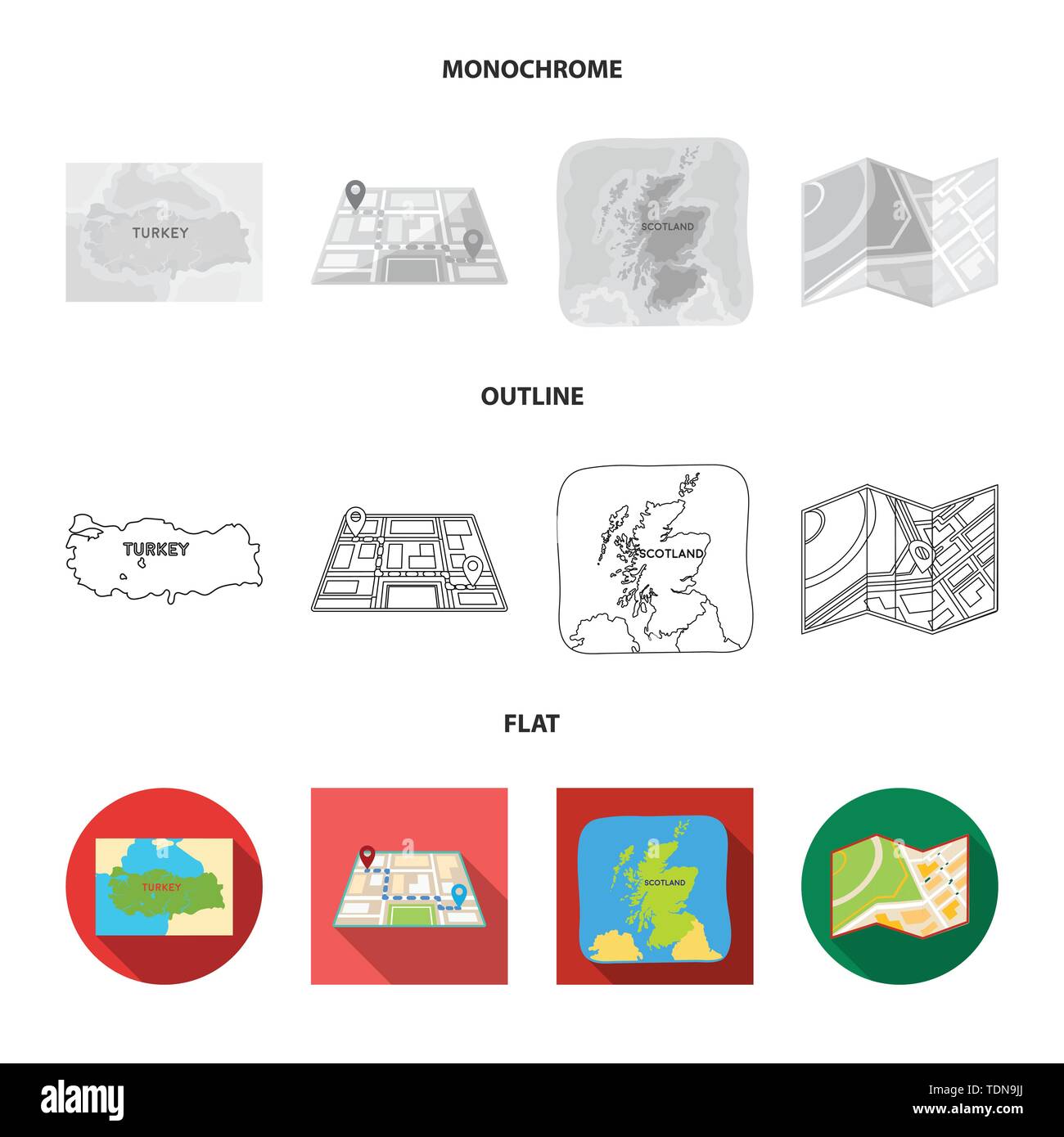 Vector illustration of middle and east sign. Collection of middle and ...