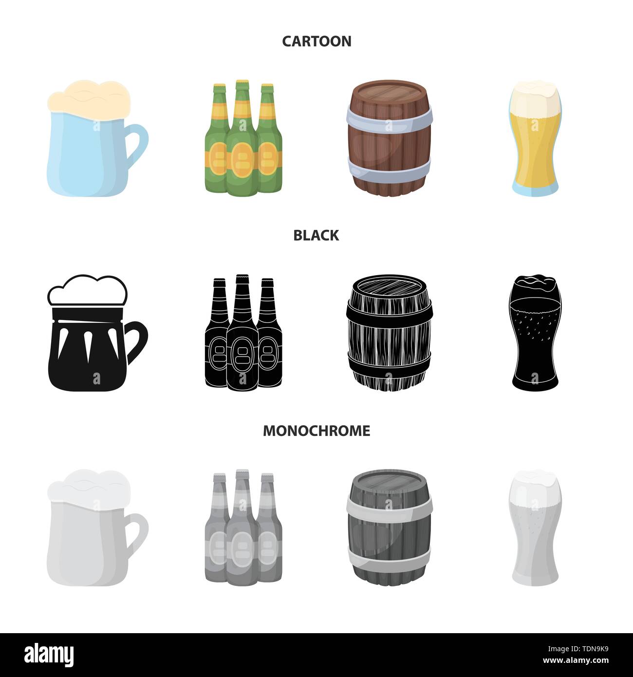 Isolated object of minimal and pint symbol. Set of minimal and craft ...