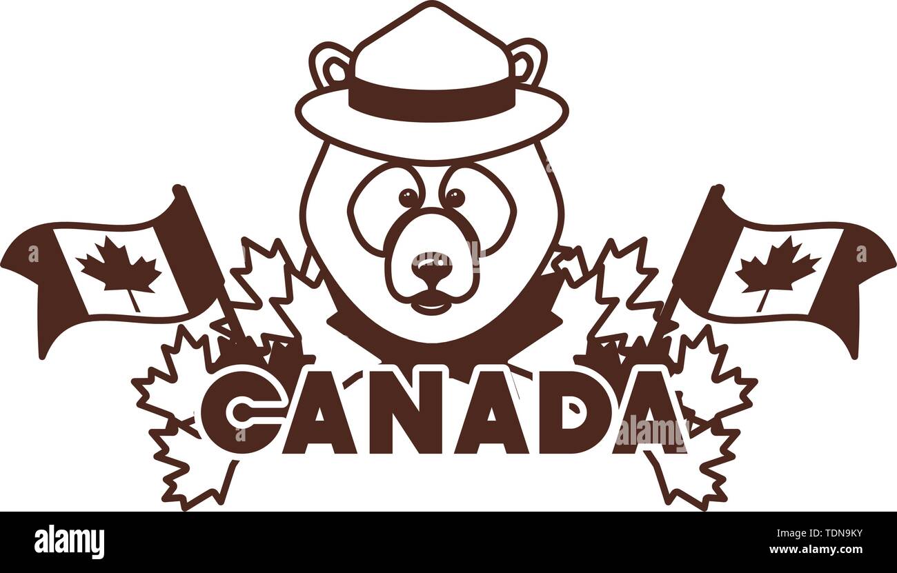 Bear forest animal of canada design Stock Vector Image & Art - Alamy