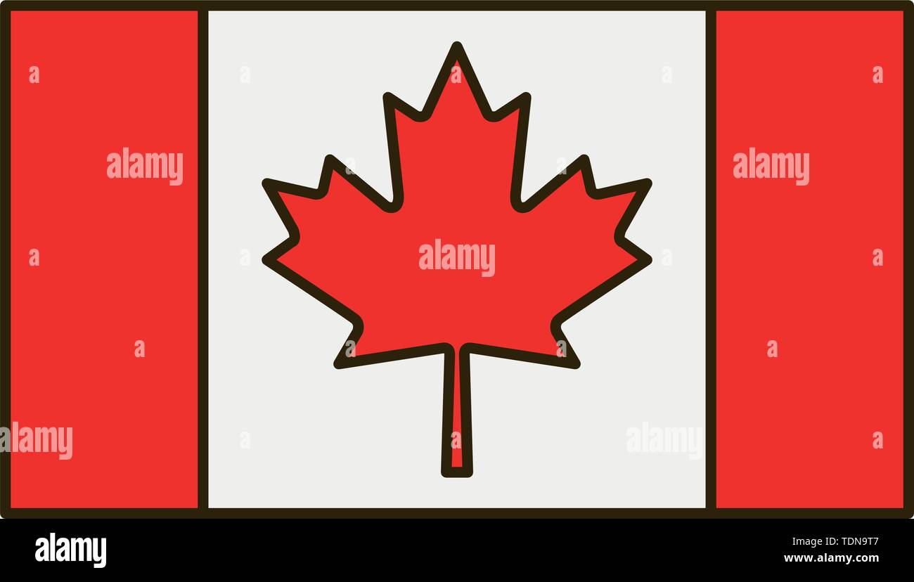 Maple leaf flag and canada symbol design Stock Vector Image & Art - Alamy