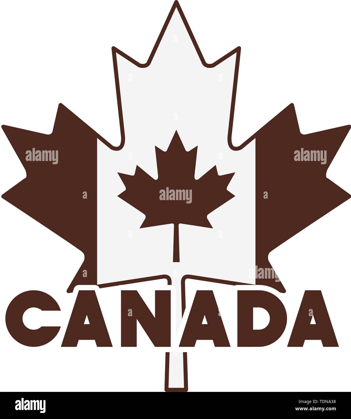 Maple leaf flag and canada symbol design Stock Vector Image & Art - Alamy