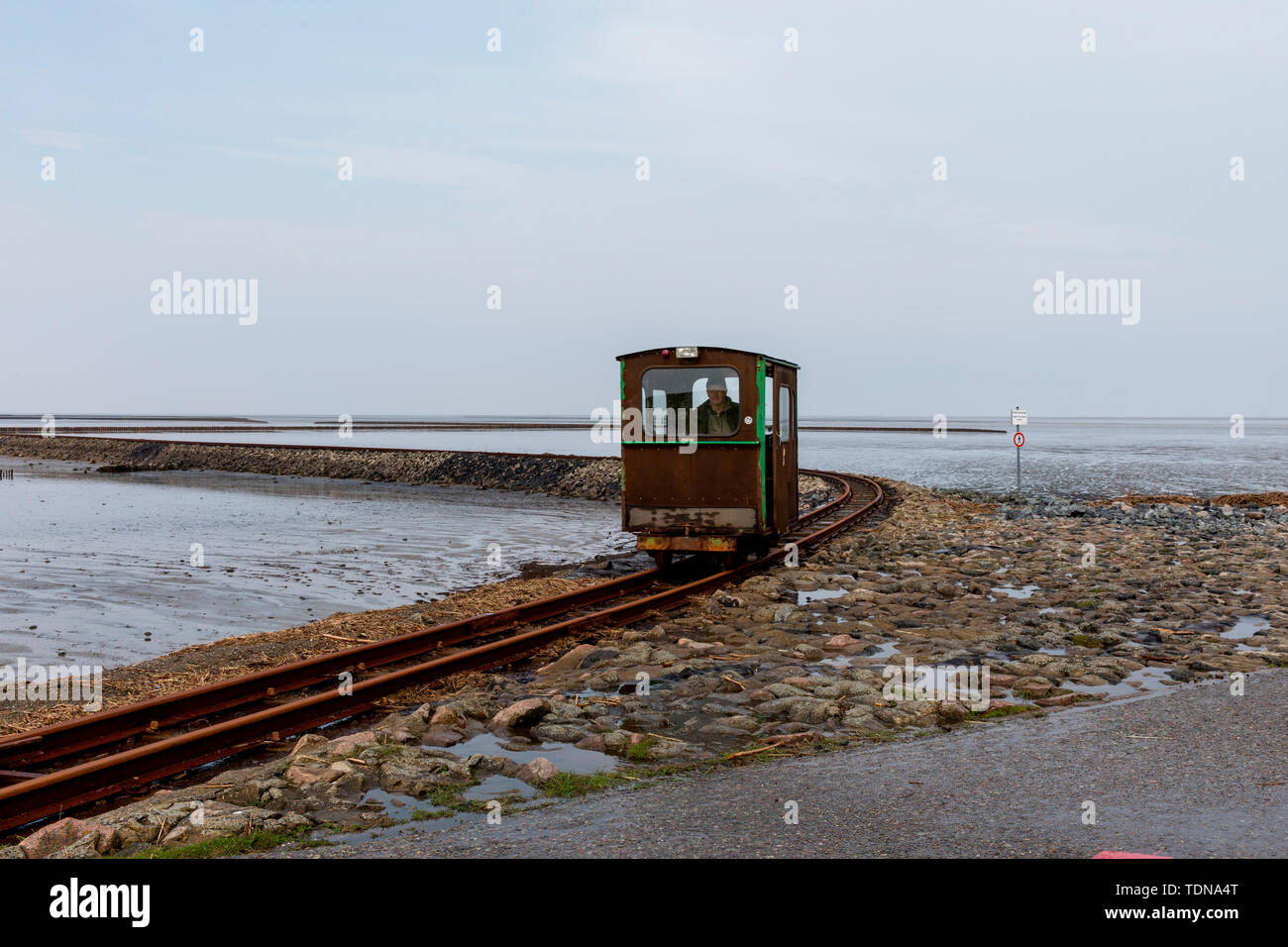 Coastal Railway, Nordstrand, Schleswig-Holstein, Germany Stock Photo ...