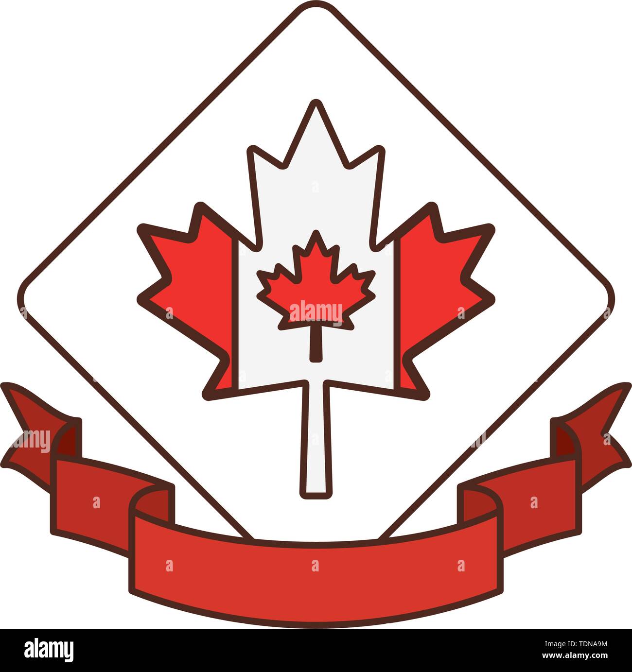 Maple leaf flag and canada symbol design Stock Vector Image & Art - Alamy