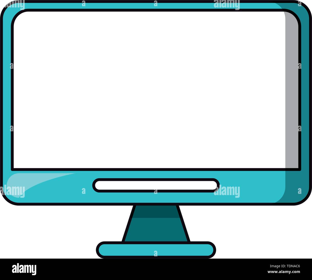 Computer monitor blank screen hardware symbol isolated Stock Vector ...