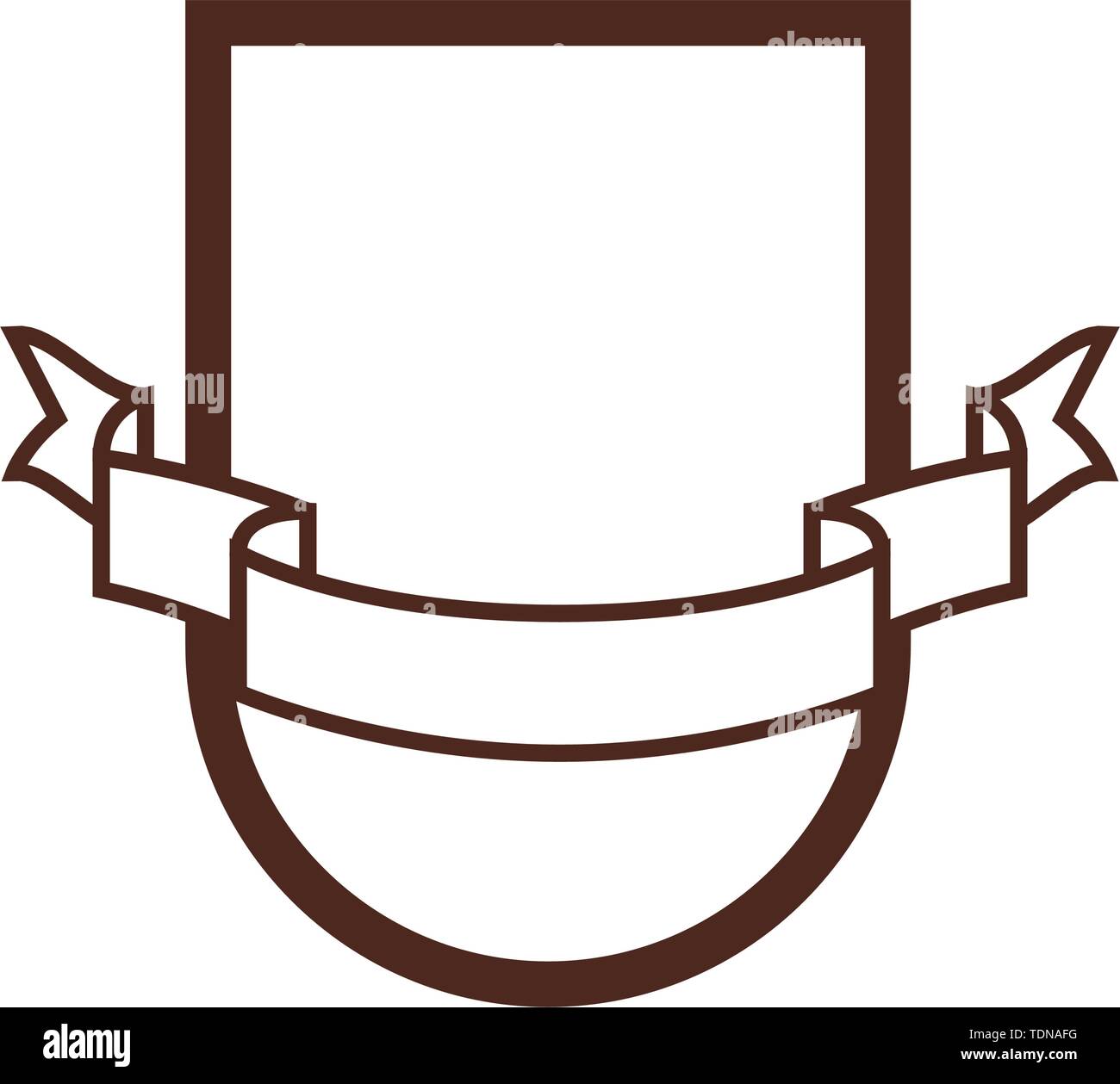 Isolated shield and ribbon design Stock Vector Image & Art - Alamy
