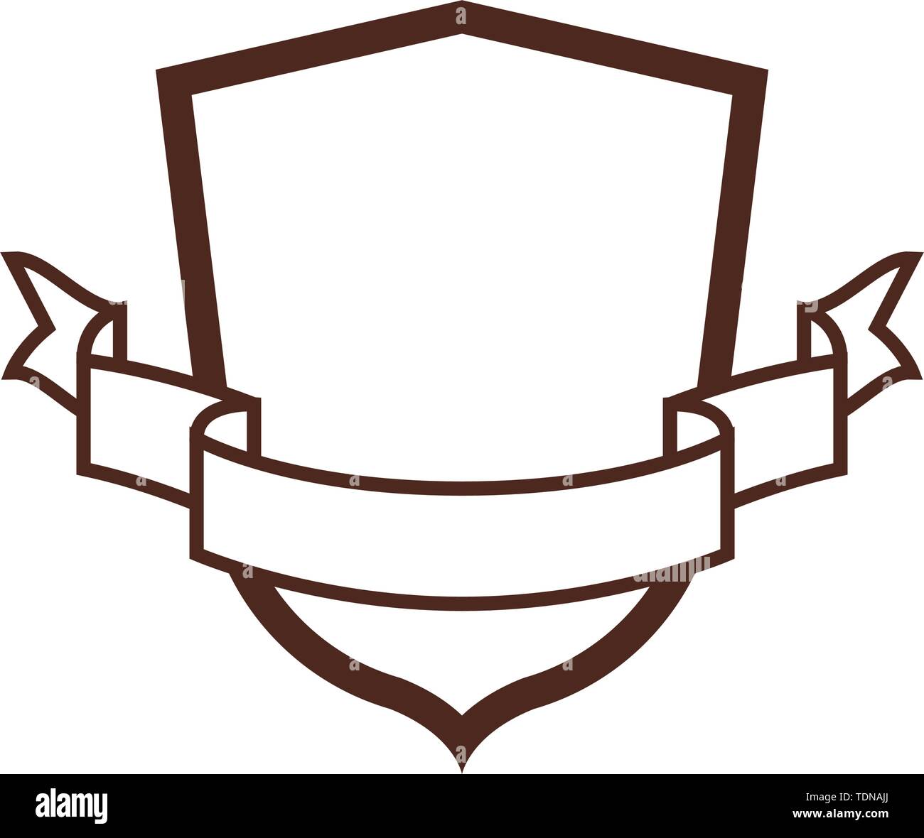 Isolated shield and ribbon design Stock Vector Image & Art - Alamy