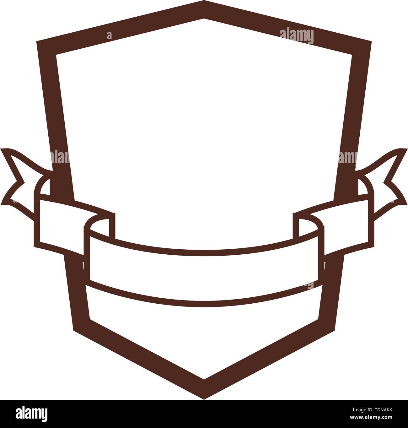 Isolated shield and ribbon design Stock Vector Image & Art - Alamy