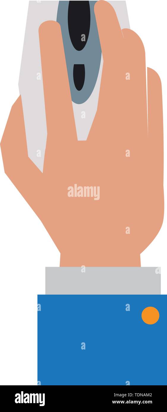 Hand using computer mouse cartoon isolated Stock Vector Image & Art - Alamy