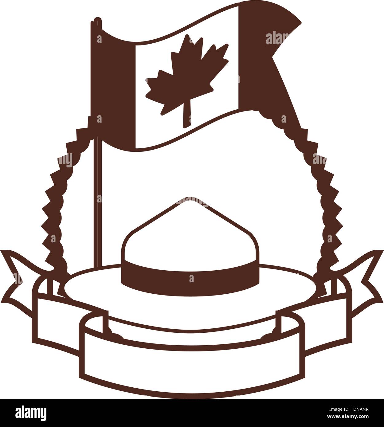 Hat flag and canada symbol design Stock Vector Image & Art - Alamy