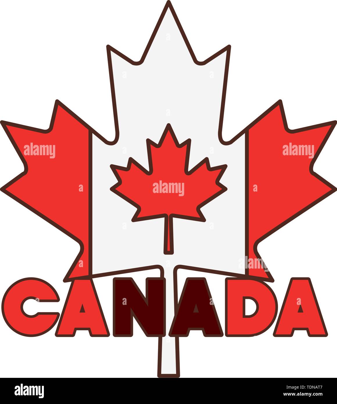 Maple leaf flag and canada symbol design Stock Vector Image & Art - Alamy