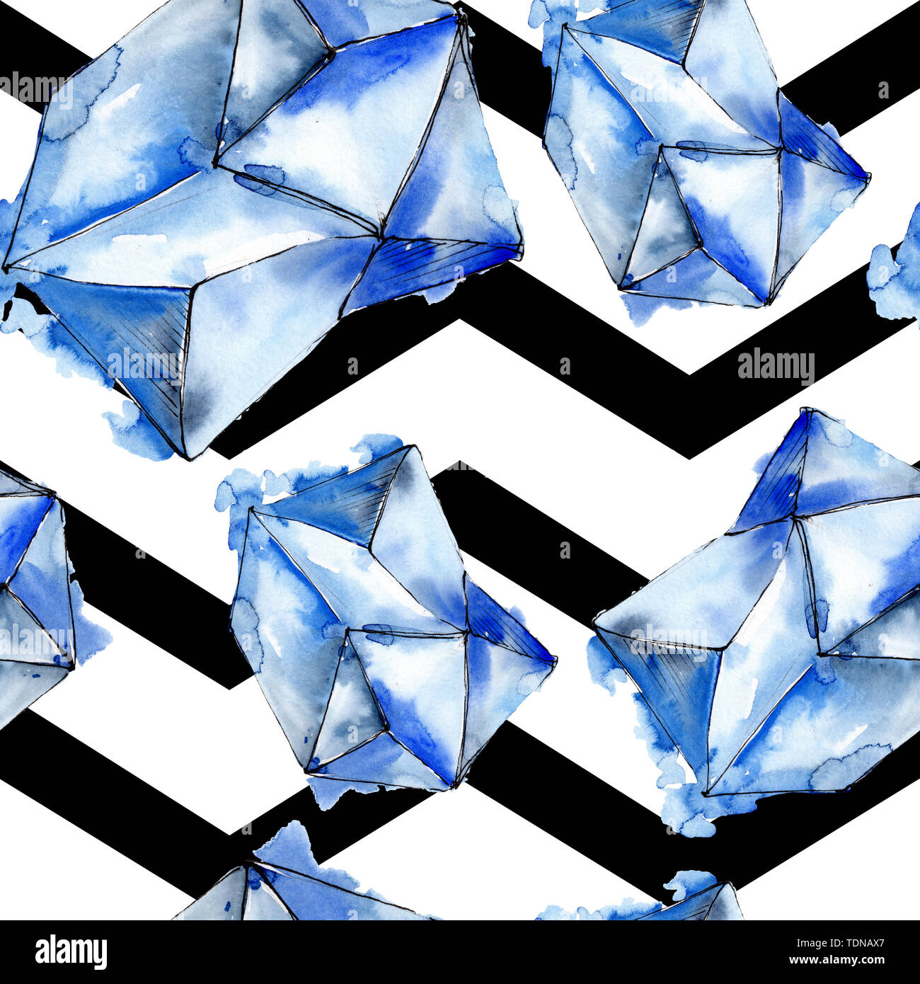 Colorful diamond rock jewelry minerals. Watercolor background ...