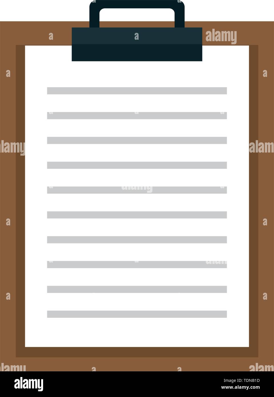 Document clipboard report symbol isolated Stock Vector Image & Art - Alamy