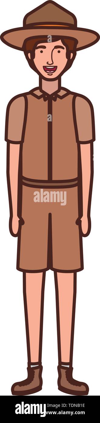 Forest ranger boy cartoon design Stock Vector Image & Art - Alamy