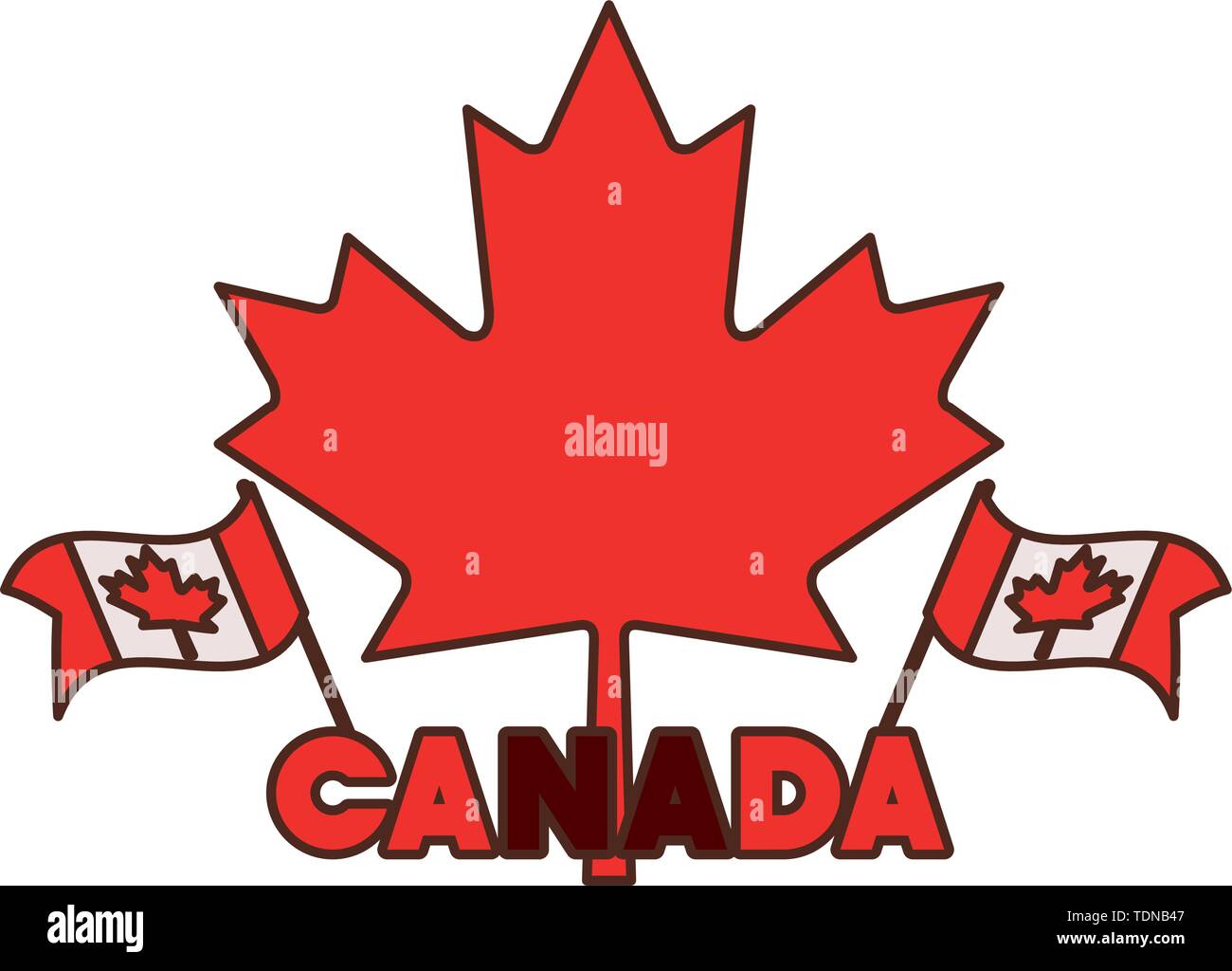 Maple leaf flag and canada symbol design Stock Vector Image & Art - Alamy