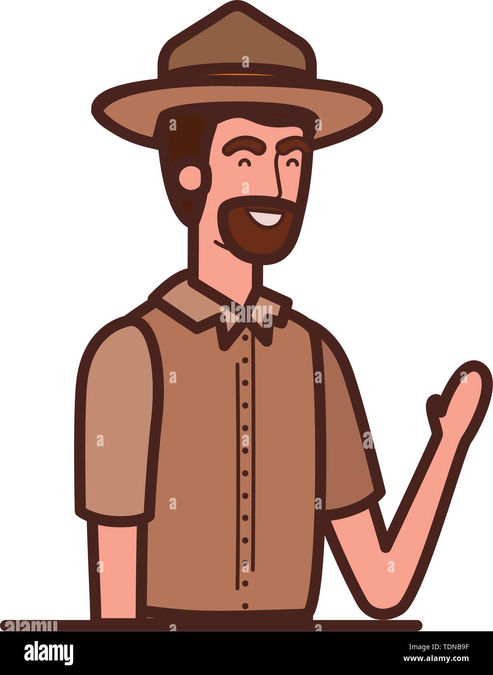 Forest ranger man cartoon design Stock Vector Image & Art - Alamy