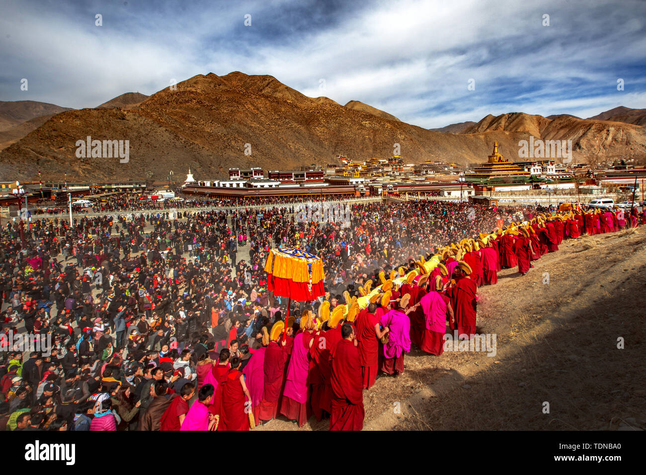 Gannan folk customs, humanistic scenery prairie monastery beautiful ...