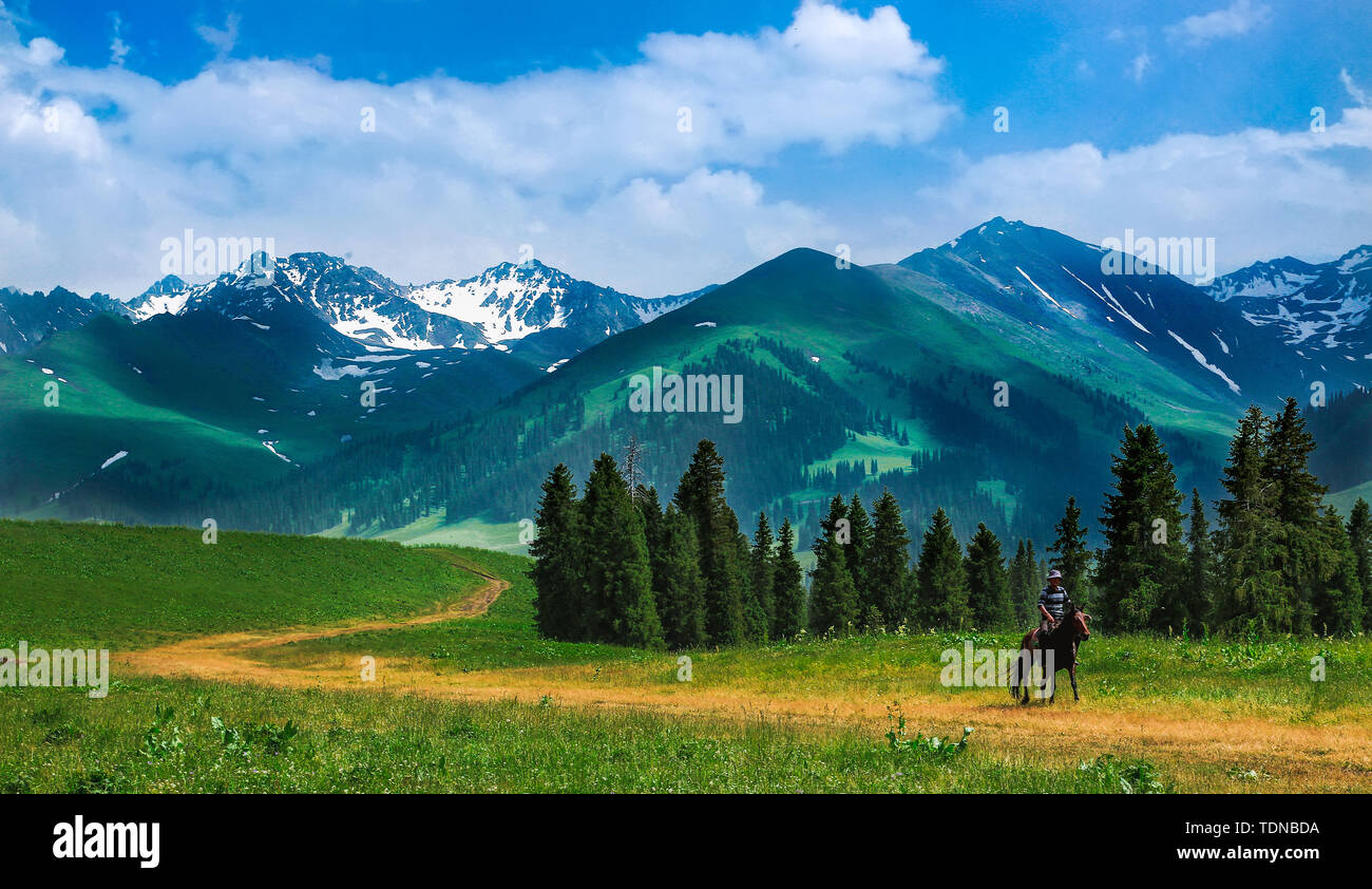 Narati Prairie, Xinjiang Stock Photo - Alamy