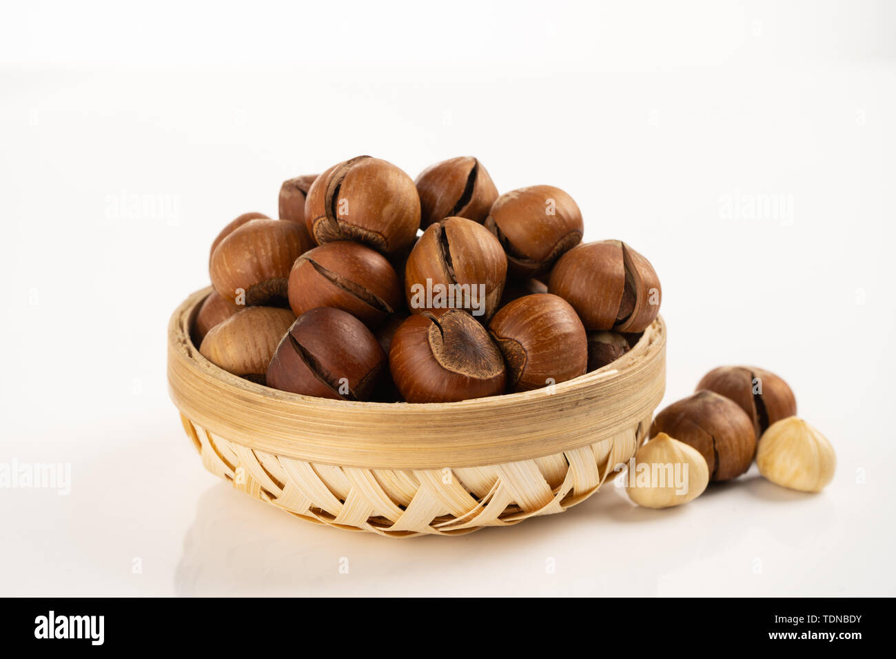 Northeast characteristic open hazelnut Stock Photo - Alamy