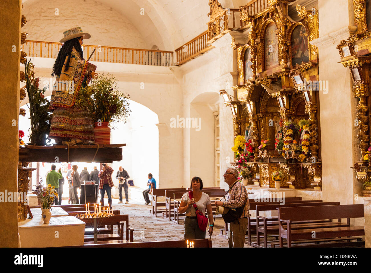 Church of Santa Ana, saint Ana, Maca, Colca Canyon, Peru, South America ...