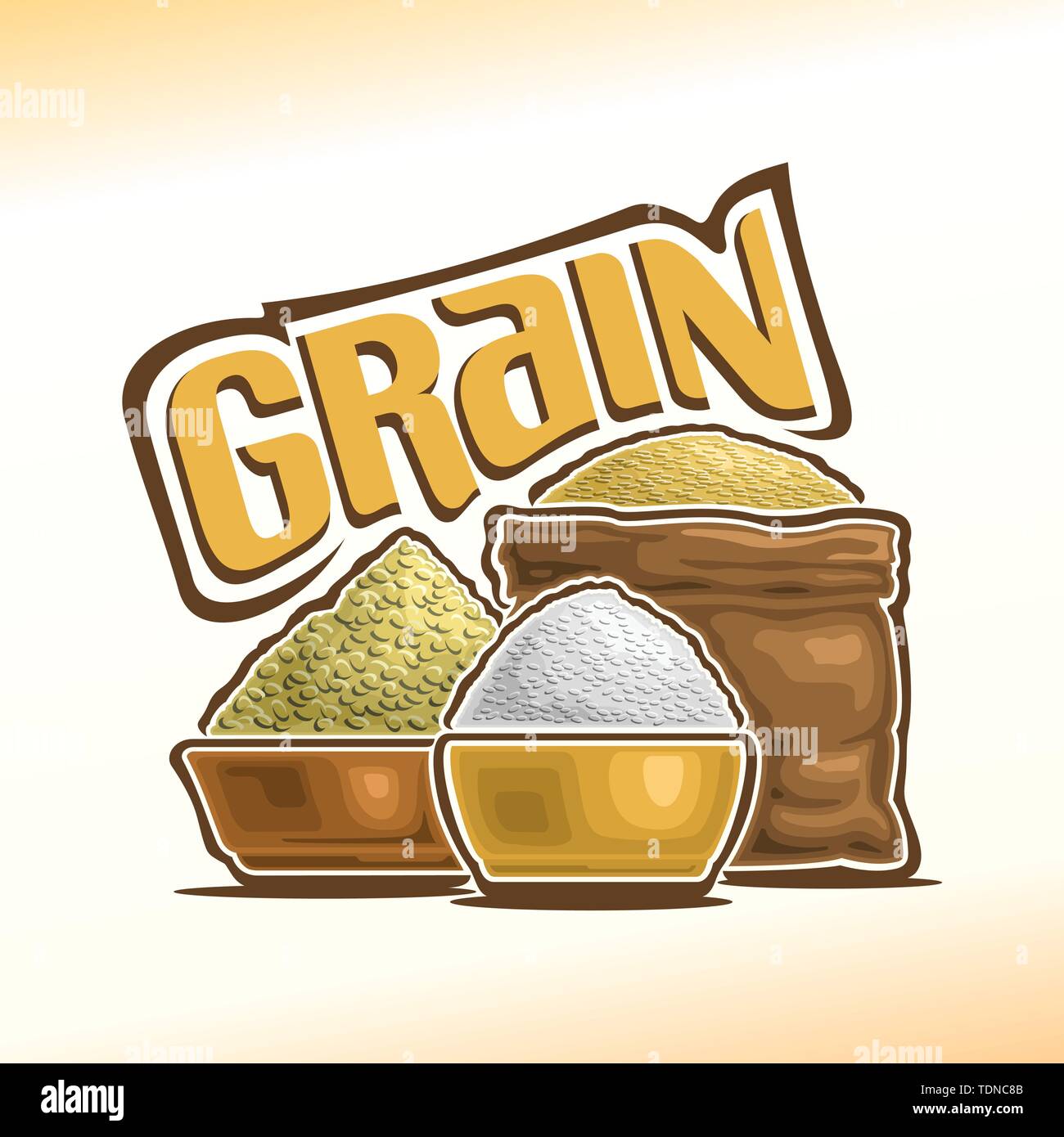 Rustic grain sack wheat Stock Vector Images - Alamy