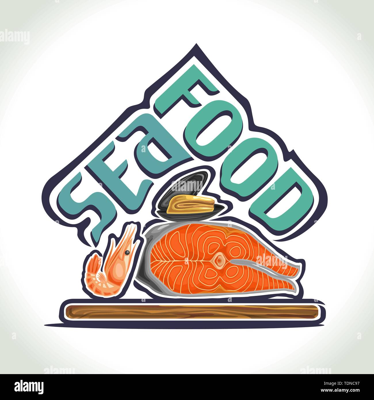 Vector logo for sea food Stock Vector Image & Art - Alamy