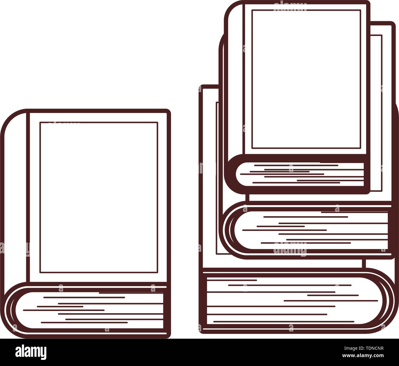 Group of books and banner pennant design Stock Vector Image & Art - Alamy