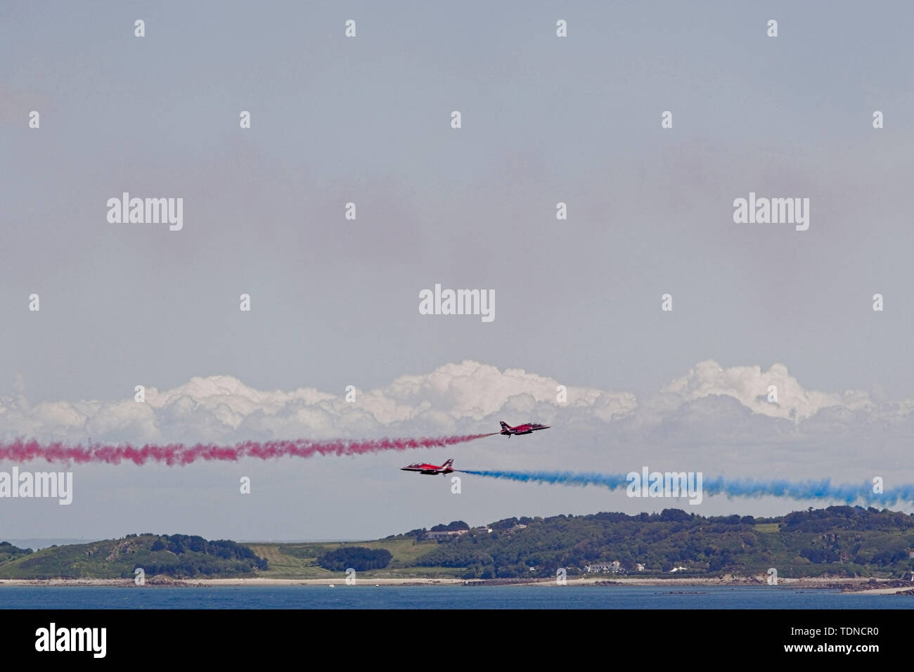 Red Arrows - bottom of Carousel loop Stock Photo - Alamy