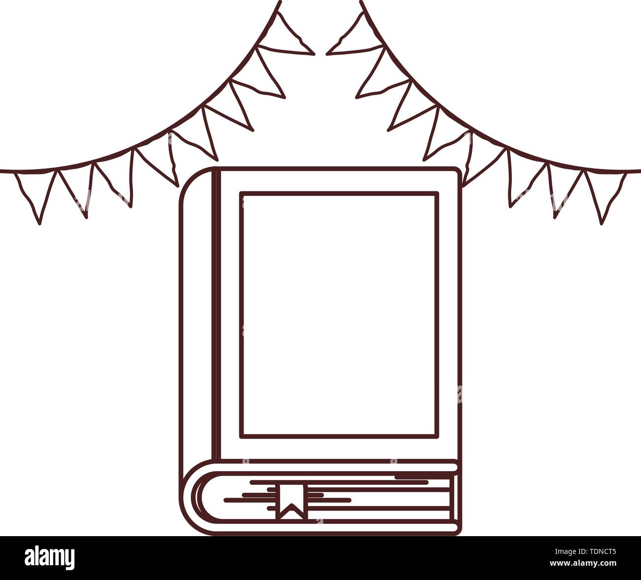 Group of books and banner pennant design Stock Vector Image & Art - Alamy