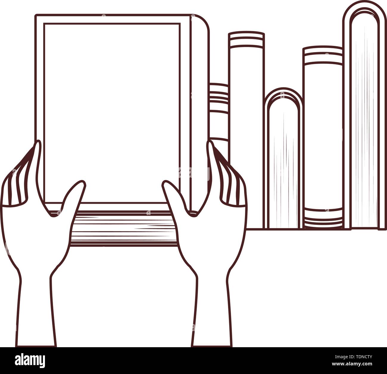 Group of books and banner pennant design Stock Vector Image & Art - Alamy