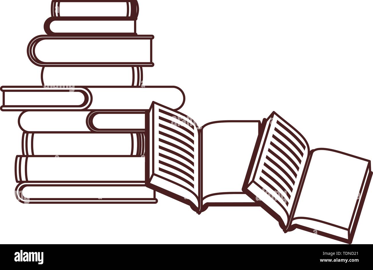 Group of books and banner pennant design Stock Vector Image & Art - Alamy