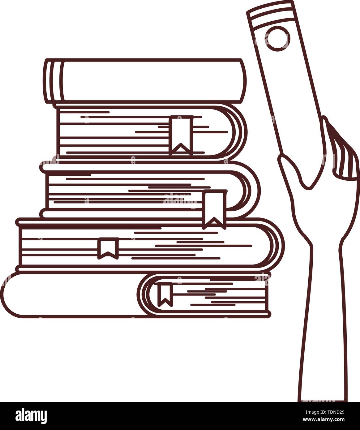 Group of books and banner pennant design Stock Vector Image & Art - Alamy