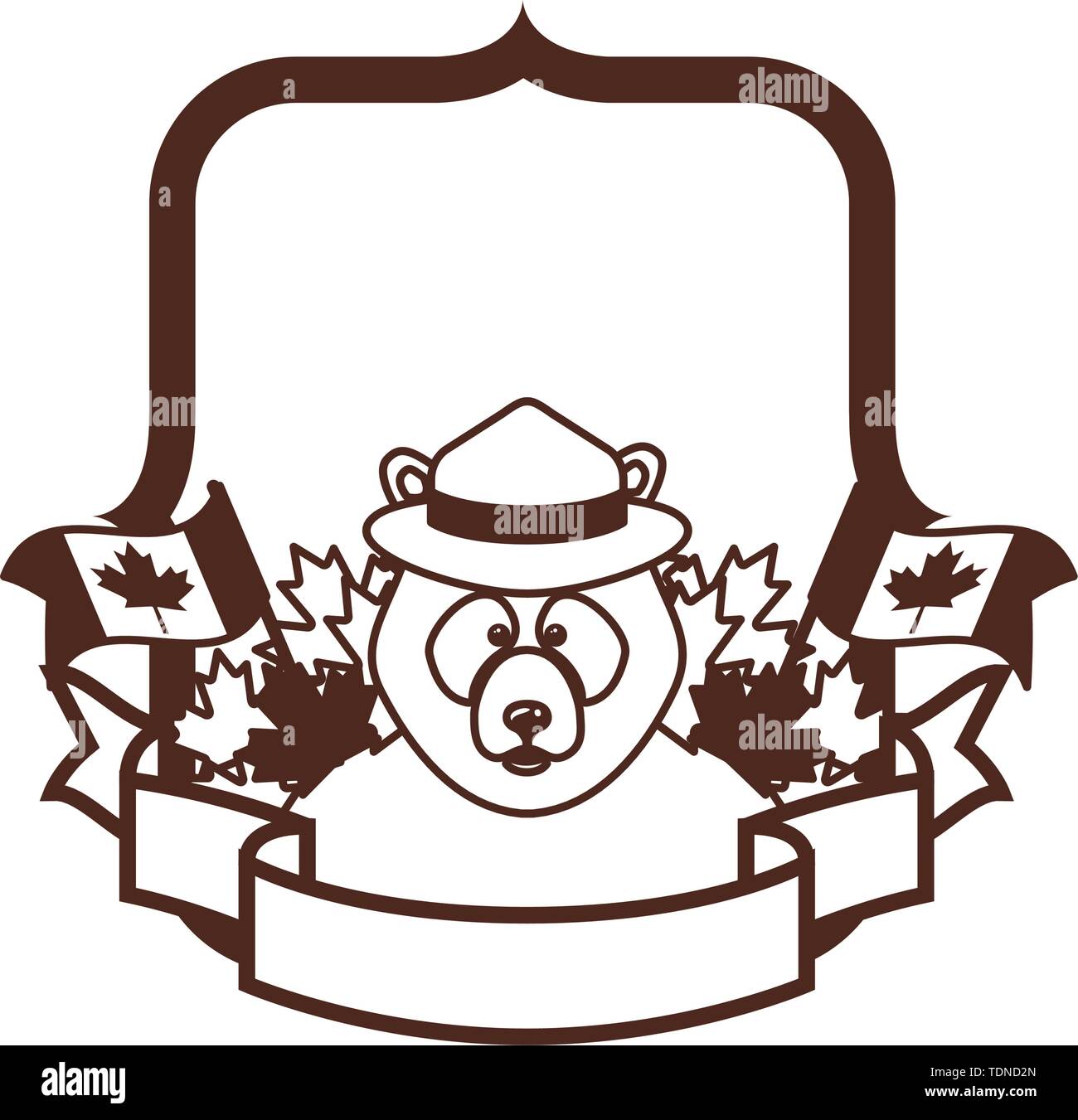 Bear forest animal of canada design Stock Vector Image & Art - Alamy