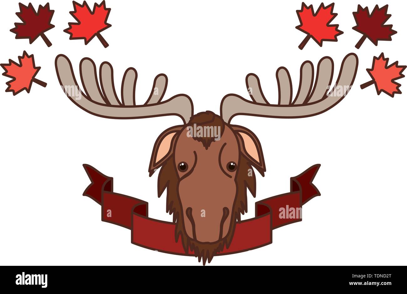 Moose forest animal of canada design Stock Vector Image & Art - Alamy