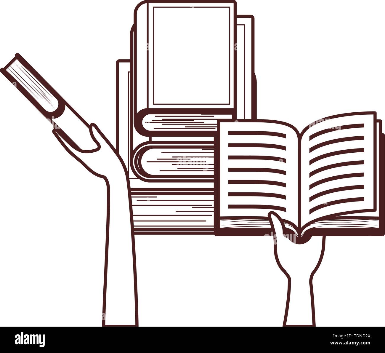Group of books and banner pennant design Stock Vector Image & Art - Alamy