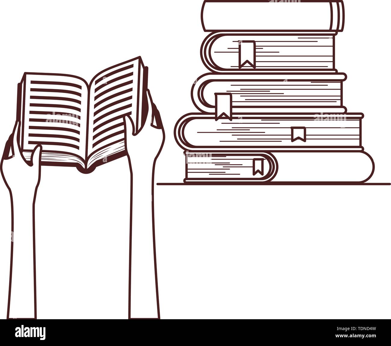Group of books and banner pennant design Stock Vector Image & Art - Alamy