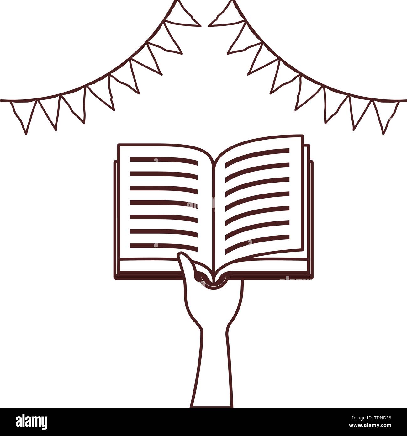 Group of books and banner pennant design Stock Vector Image & Art - Alamy
