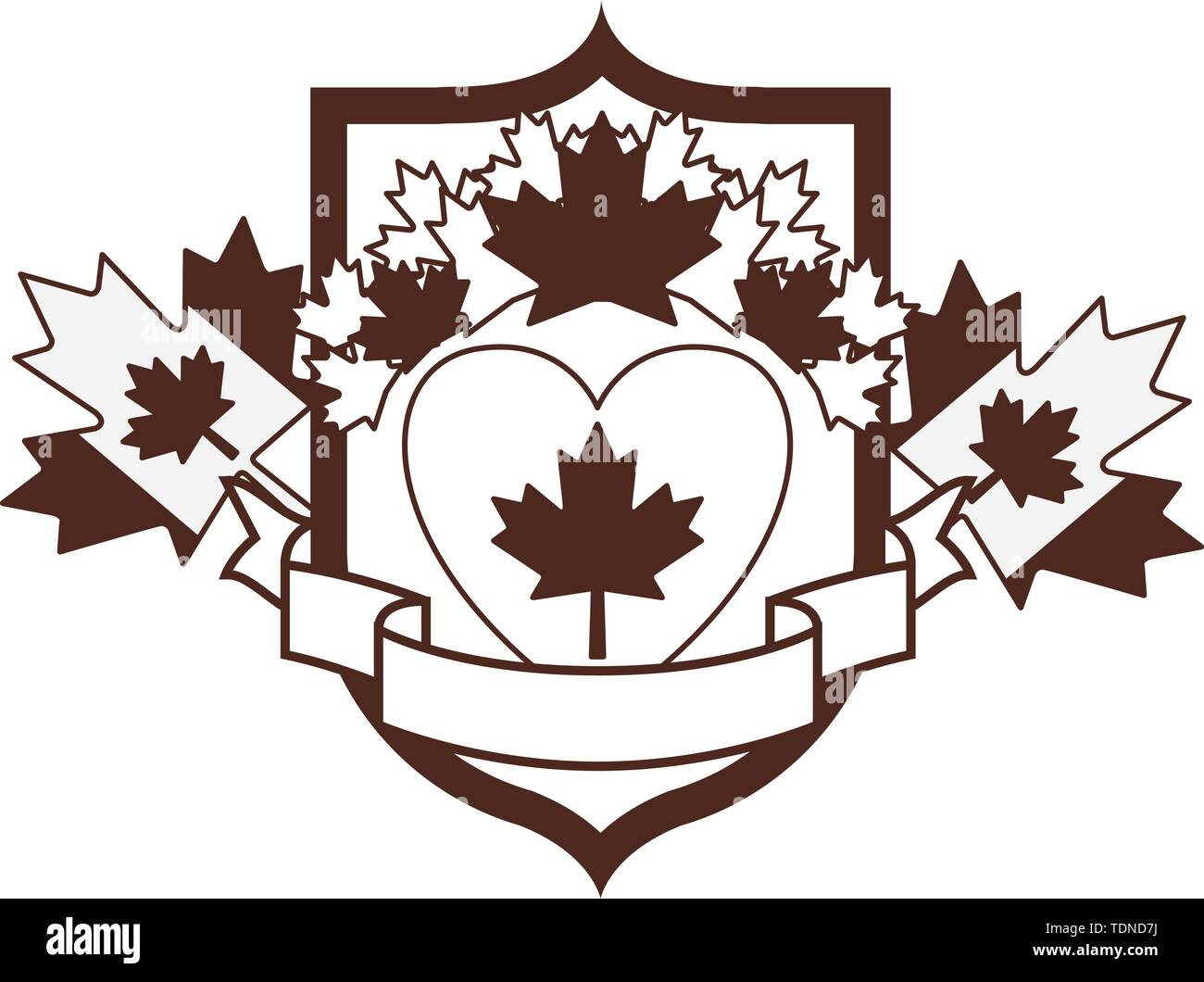 Maple leaf heart and canada symbol design Stock Vector Image & Art - Alamy