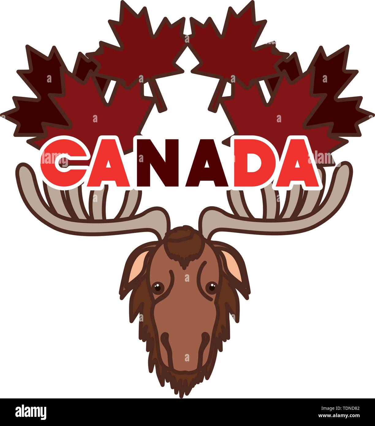 Moose forest animal of canada design Stock Vector Image & Art - Alamy