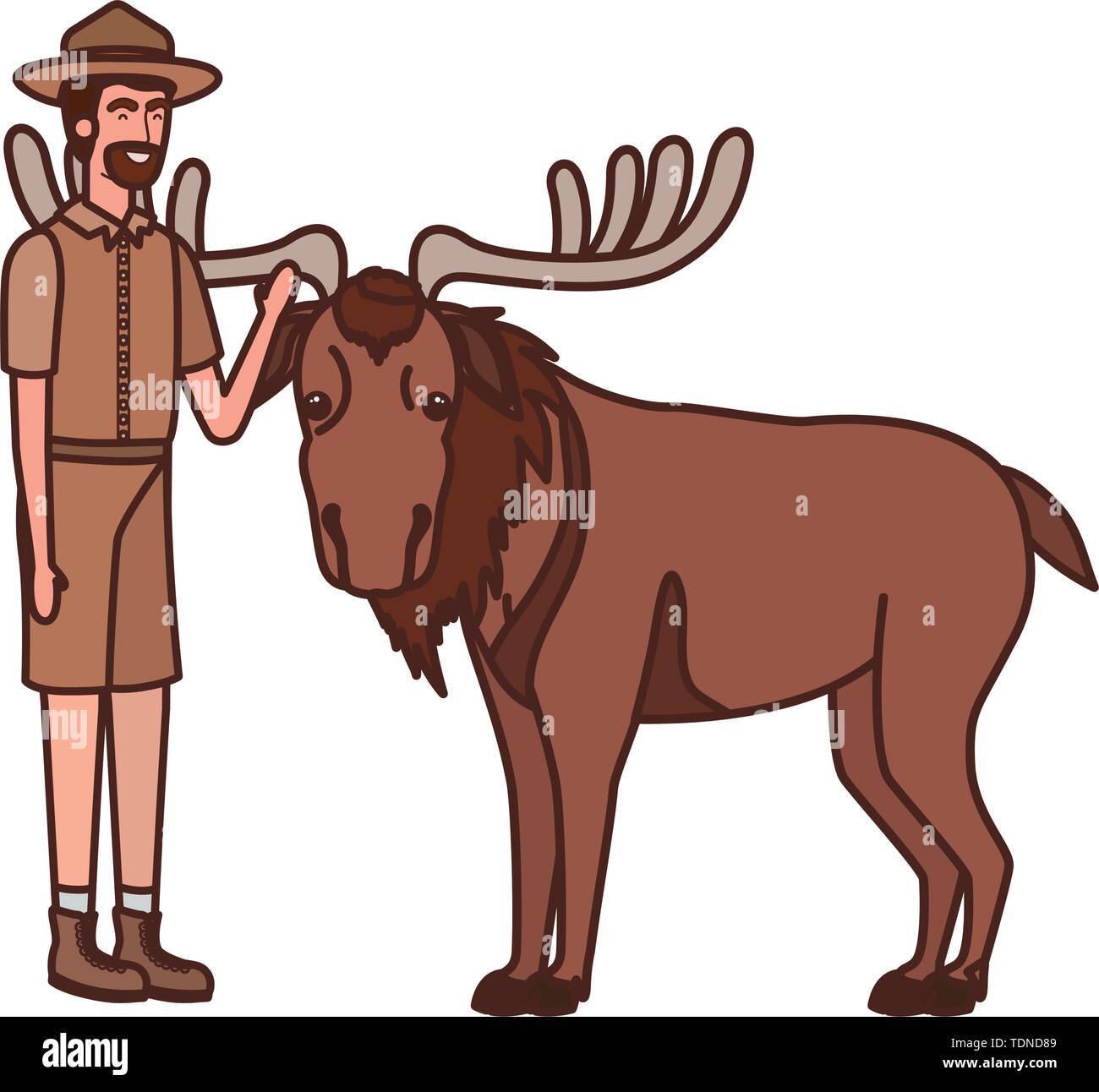 Forest ranger man cartoon design Stock Vector Image & Art - Alamy