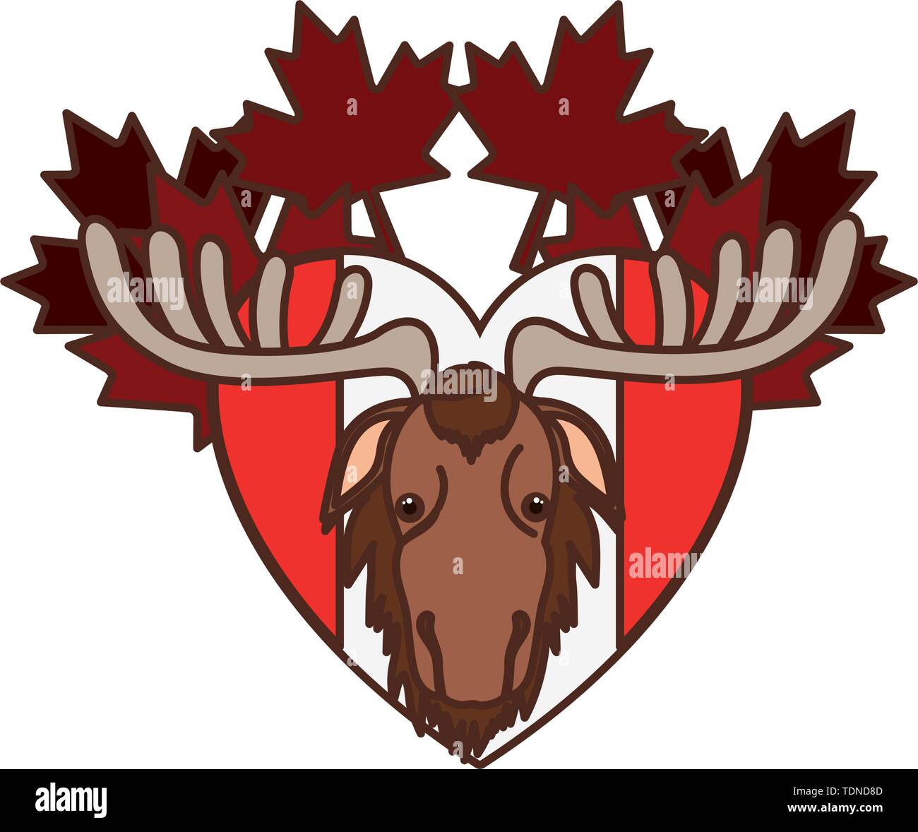 Moose forest animal of canada design Stock Vector Image & Art - Alamy