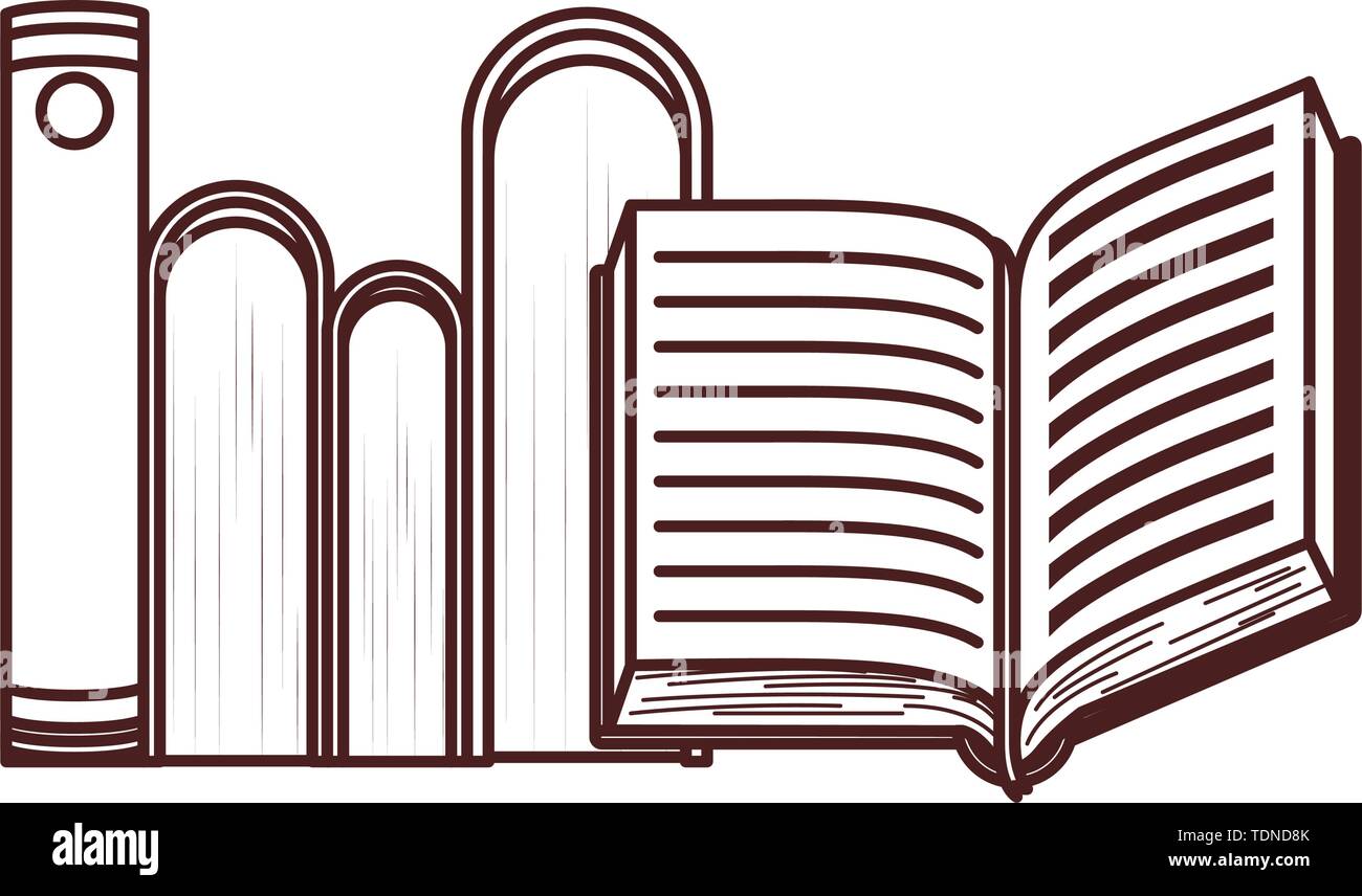Group of books and banner pennant design Stock Vector Image & Art - Alamy