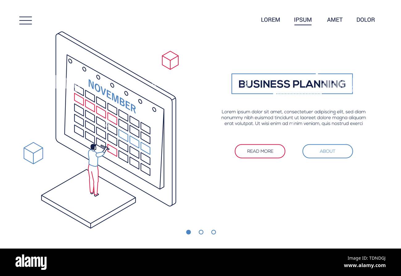 Planning line design style Cut Out Stock Images & Pictures - Alamy