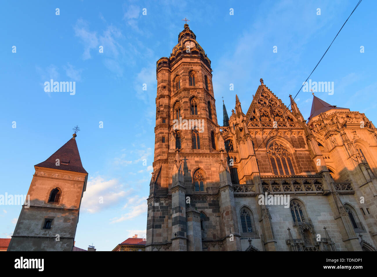 Kosice (Kaschau): St. Elisabeth's Cathedral, Urban´s Tower, main square ...