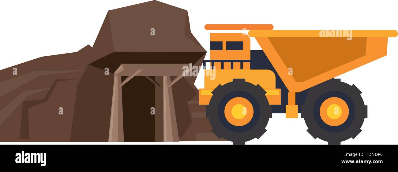 Mining vehicle machinery isolated sideview Stock Vector Image & Art - Alamy