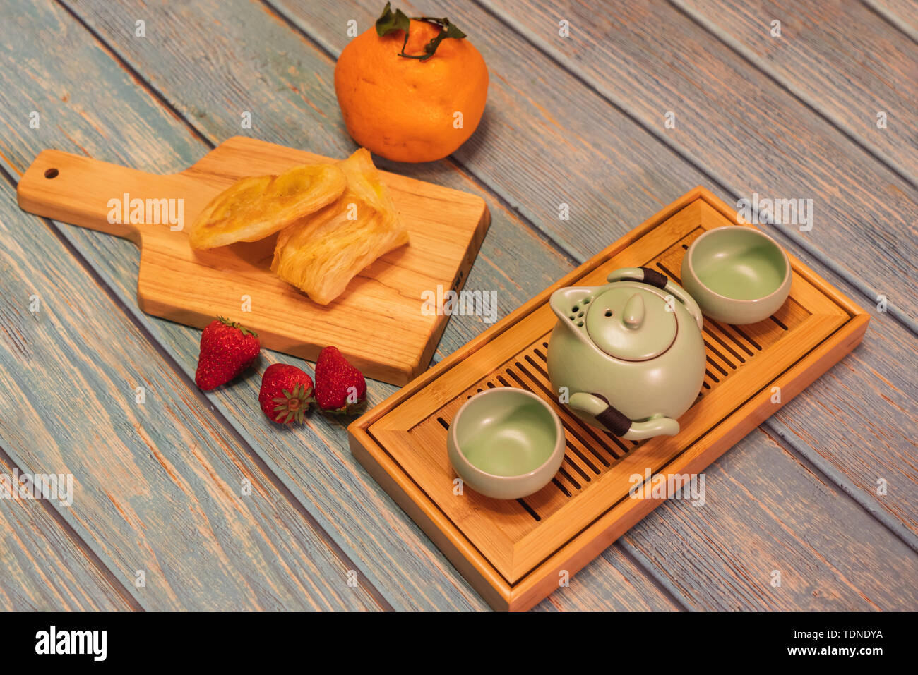 Delicious, healthy afternoon tea Stock Photo - Alamy