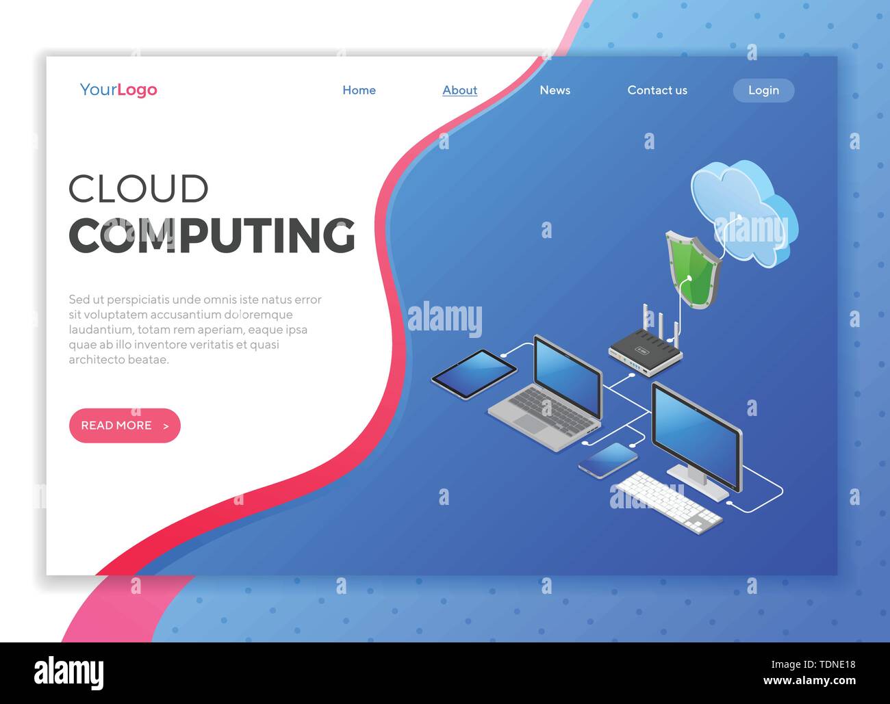 Cloud Computing Technology Isometric Stock Vector Image And Art Alamy