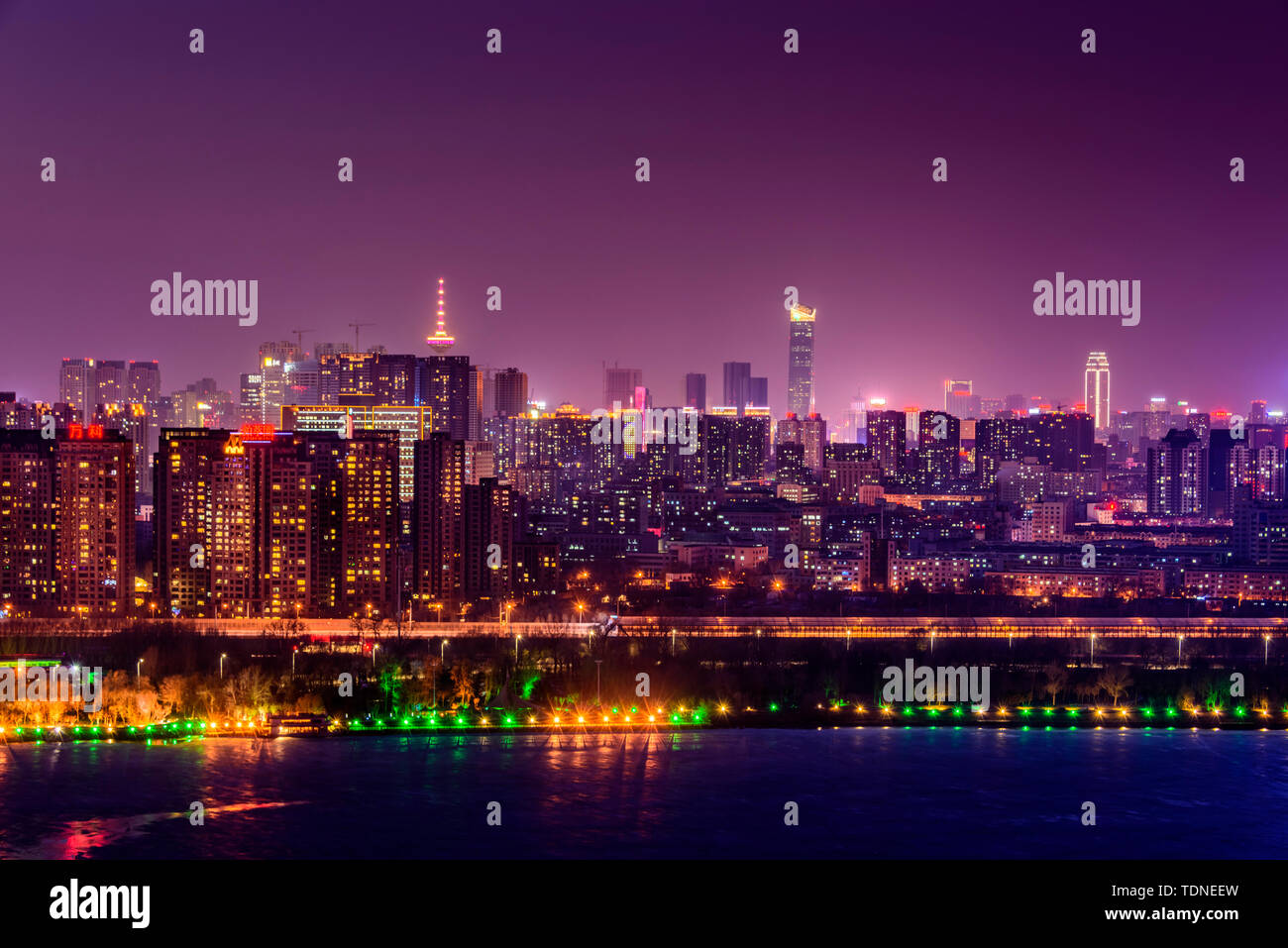Night Scenery in Shenyang Stock Photo - Alamy