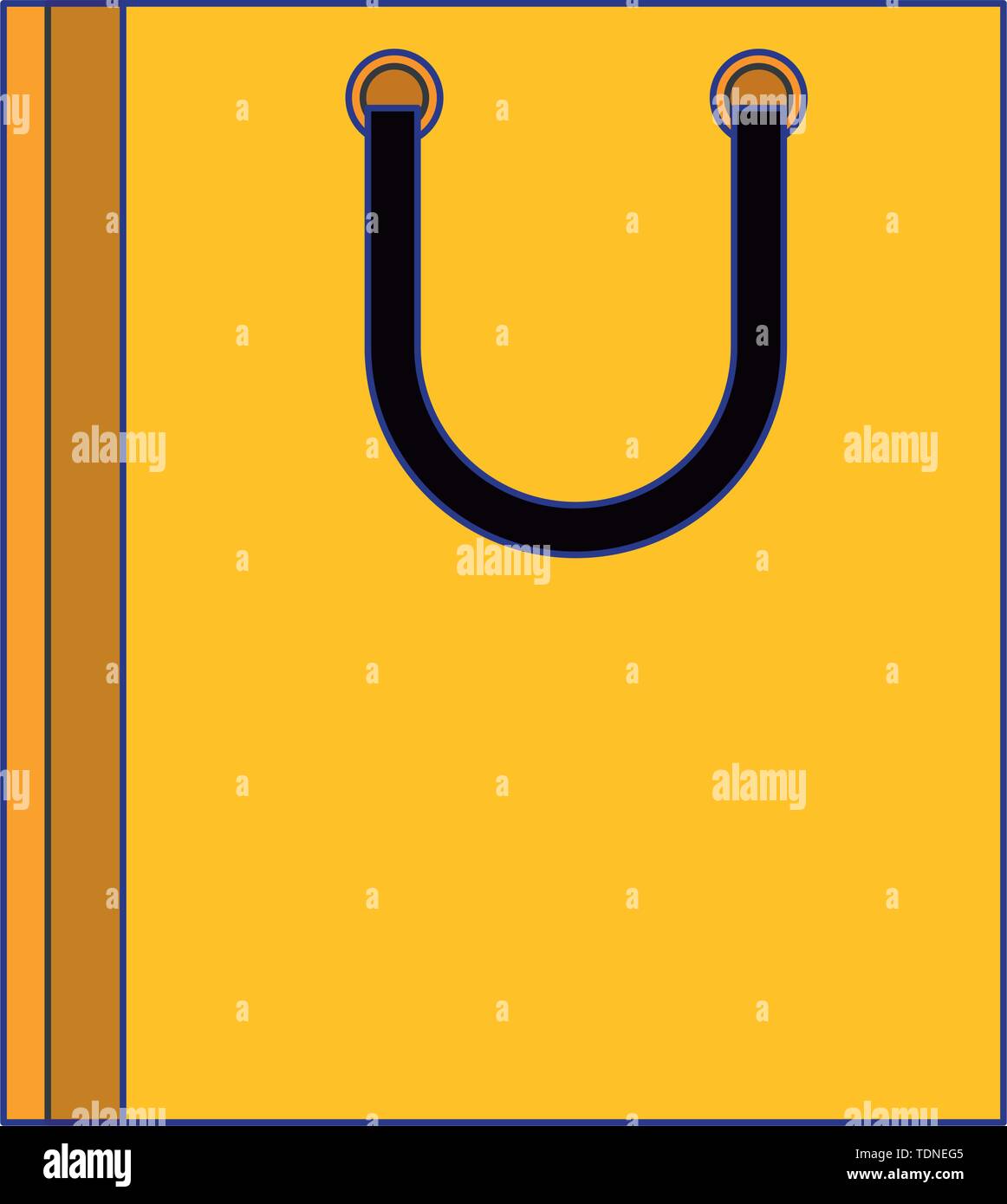 Shopping bag retail symbol isolated blue lines Stock Vector Image & Art ...