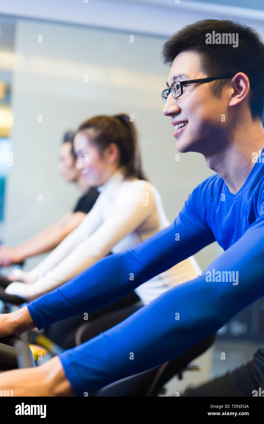 young asian people working out in modern gym Stock Photo - Alamy